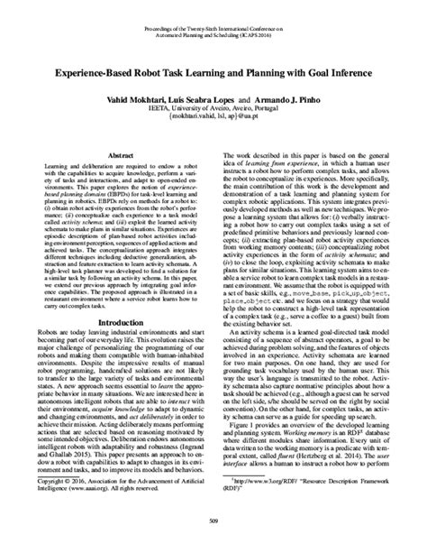 Pdf Experience Based Robot Task Learning And Planning With Goal Inference