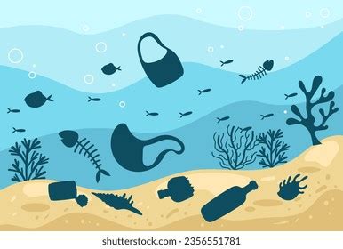 Rubbish Under Sea Stock Vectors And Vector Art Shutterstock