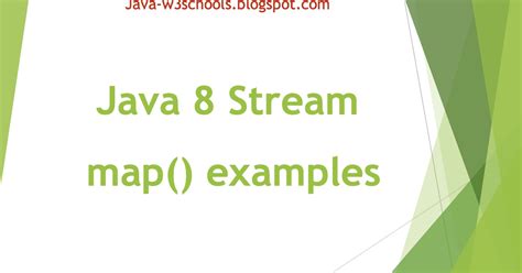 Java 8 Stream Map Examples Stream Conversions