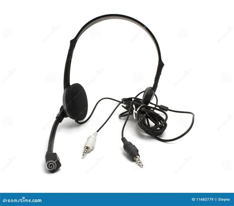 Headset With Microphone Stock Image Image Of White Wire