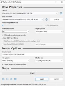 How To Create A Bootable ESXi Installer USB Flash Drive VDan
