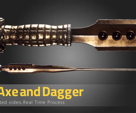 Artstation Axe And Dagger Tutorial Full Process Tutorials