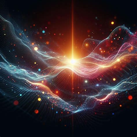 Premium Photo Particle Wave And Light Abstract Background