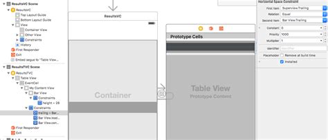 Swift Width Of Uitableview Content View Does Not Match Container