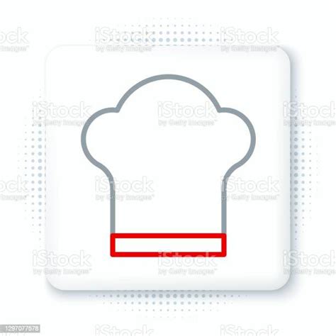 흰색 배경에 격리 된 라인 셰프 모자 아이콘 요리 기호 모자를 요리합니다 다채로운 개요 개념 벡터 교통 위반 티켓에 대한 스톡 벡터 아트 및 기타 이미지 Istock