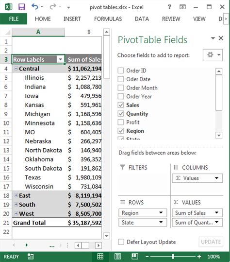 Excel Pivot Tables Tutorial