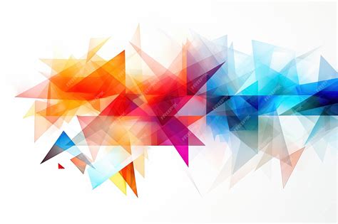 Premium Photo Abstract Geometric Background With Colorful Triangles Generative Ai