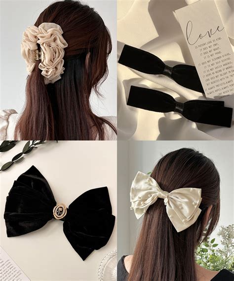 Titia헤어핀 모음 사계절 인기 발레코어 리본 데일리 헤어집게핀머리핀리본핀메탈핀 에이블리