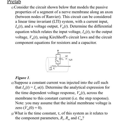 Solved Prelab Consider The Circuit Shown Below That Chegg