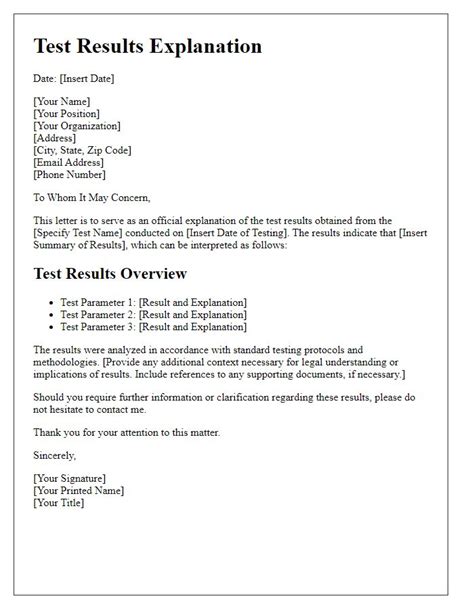 Letter Template For Notifying Test Results Free Samples In PDF Letterin