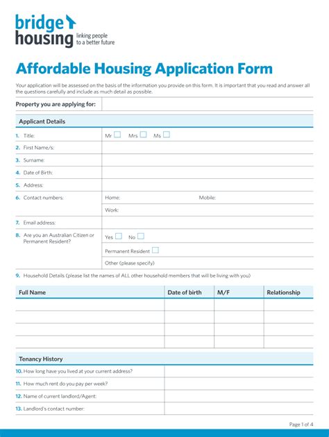 Affordable Housing Application Form Fill Out And Sign Online Dochub