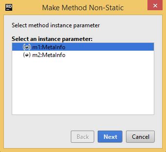 Make Method Non Static Refactoring JetBrains Rider Documentation