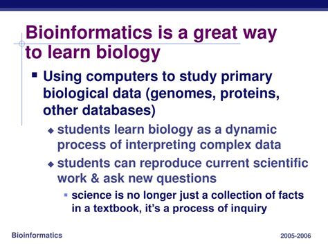 Ppt Teaching Biology Through Bioinformatics Powerpoint Presentation Free Download Id444215