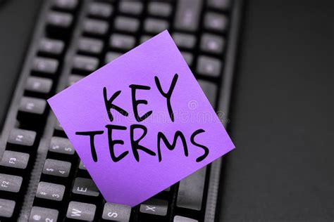 Hand Writing Sign Key Terms Business Overview Words That Can Help A