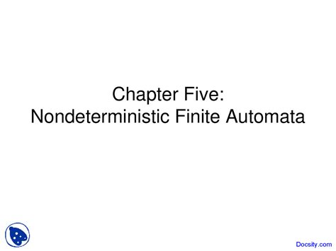 Nondeterministic Finite Automata Automata And Complexity Theory