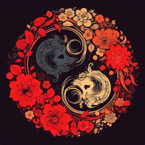 Premium Photo Vintage Style Decorative Circular Floral Patterns Generative Ai