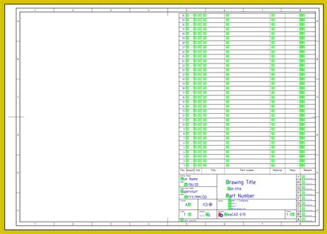 Page With Macro Generated Template Iso A3 Bill Of Material