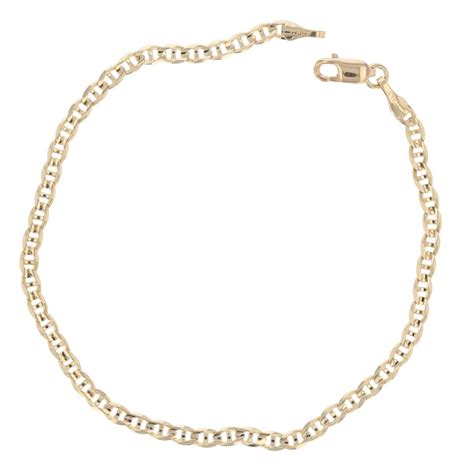 3mm Anchor Link Chain 8 Bracelet 14k Yellow Gold Italy 360 Grams