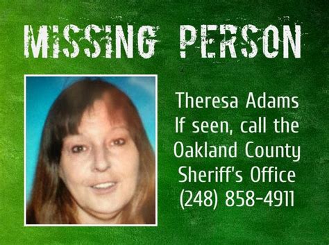 Missing Person Oakland County Sheriffs Office Seeks Publics Help Rochester Mi Patch
