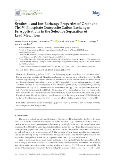 Pdf Int J Environ Res Public Health 2017 14