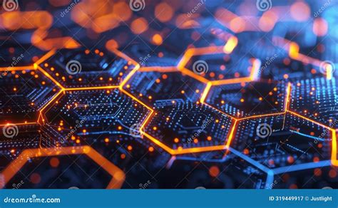 A Digital Maze Of Interconnected Hexagons Highlighting The Complexity Of Data Flow Within The