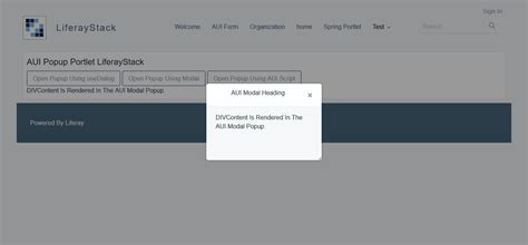aui popup and aui modal dialog in liferay 7 liferay stack
