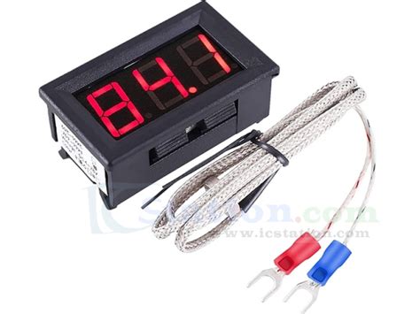 12v Red Fahrenheit Digital Temperature Meter 76f~999f Led Display