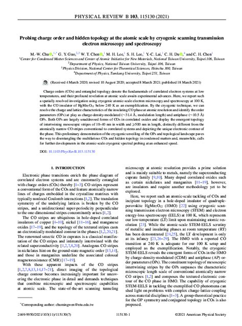 Pdf Probing Charge Order And Hidden Topology At The Atomic Scale By