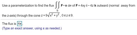 solved use a parameterization to find the flux fondo of f