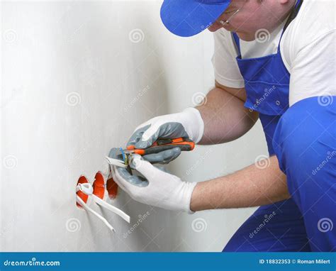 Wall Socket Installation Royalty Free Stock Photo CartoonDealer Com 18832353