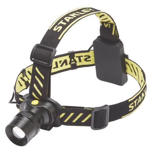 Stanley Led Head Torch Black And Yellow 300lm Screwfix