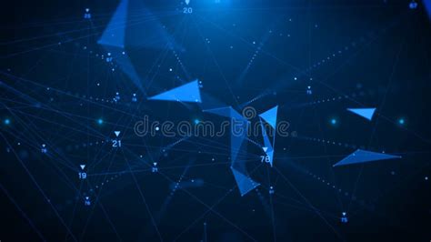 Light Blue Abstract Technology Digital Polygon Plexus Communication Network Concept Data