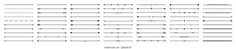 Set Border Line Design Elements Vintage Stock Vector Royalty Free 2206356719 Shutterstock