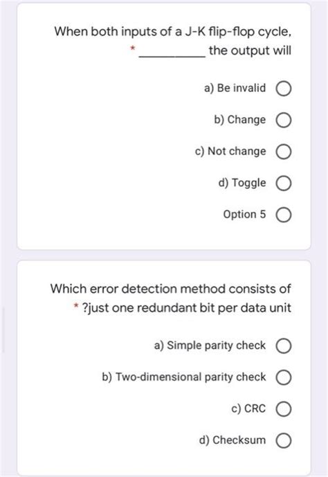 Solved When Both Inputs Of A J K Flip Flop Cycle The Output