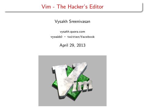 introduction to vim speaker deck