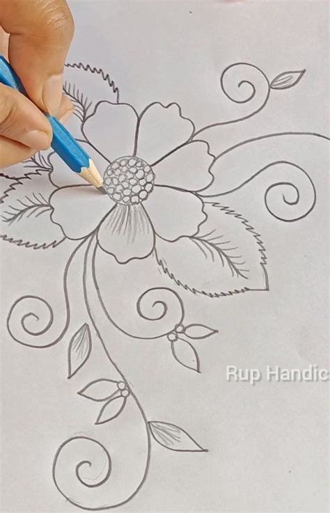 Rup Handicraft On Instagram Flora Design Drawing Tutorial For