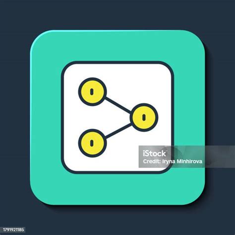 채워진 윤곽선 공유 아이콘은 파란색 배경에 분리되어 있습니다 공유 공유 커뮤니케이션 픽토그램 소셜 미디어 연결 네트워크 청록색