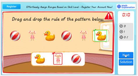 Math Explanation Identifying Number Pattern Rules Engaging Primary