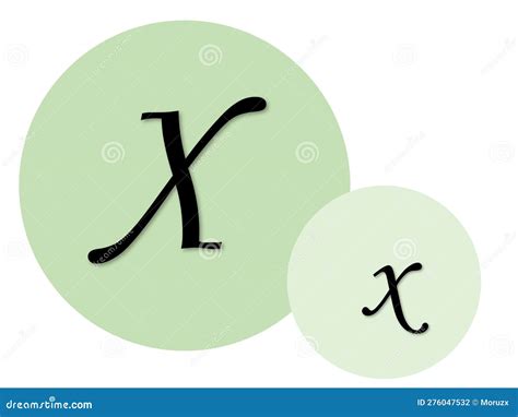Handwritten X Alphabet Letter In Green Balloons Stock Illustration