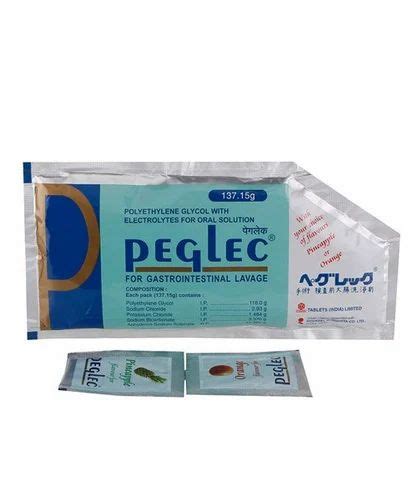 Peglec Powder With Polyethylene Glycol And Electrolytes For