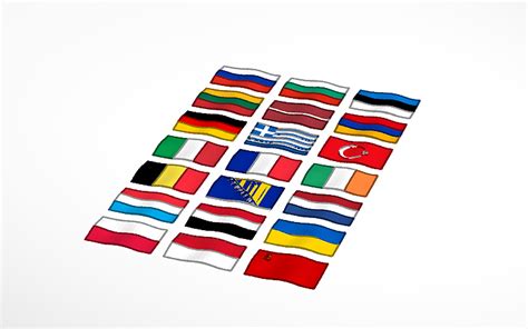 3d Design Realistic Flags Tinkercad