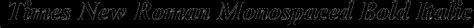Times New Roman Monospaced Bold Italic Font Free Download Maisfontes