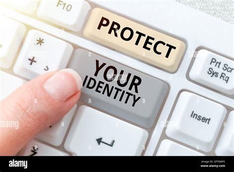 Hand Writing Sign Protect Your Identity Business Idea Secure From Data Breach And Information