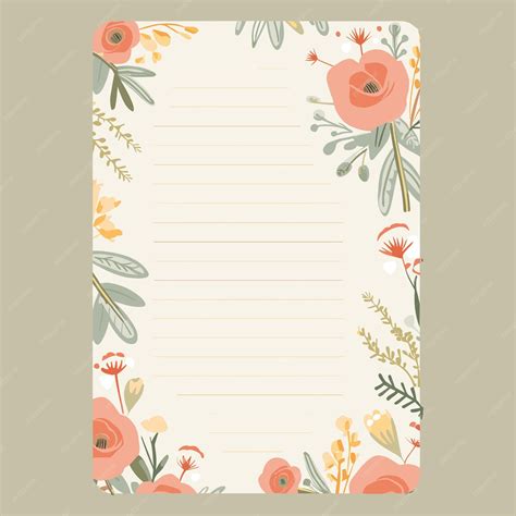 Premium Vector Cute Printable Journal Planner Notepad Paper Vector