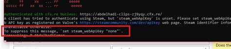 Steam Web Api Key Problem And Error Fivem Client Support Cfxre Community