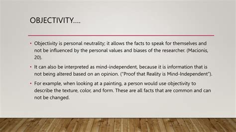 Objectivity And Subjectivitypptx