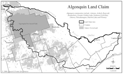Algonquin Land Claim • Map Of The Algonquin Land Claim This Is The Area