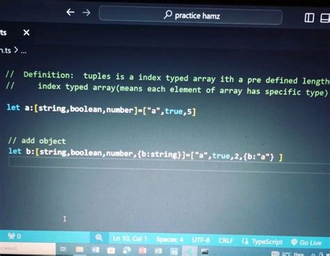 Hamza A On Linkedin Tuples In Type Script