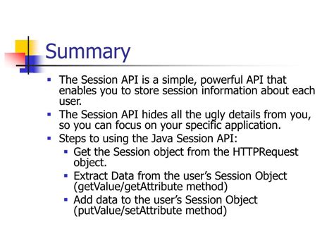 Ppt Servlet Session Tracking Session Api Powerpoint Presentation