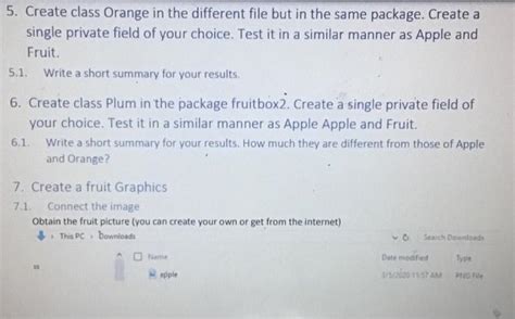 5 Create Class Orange In The Different File But In